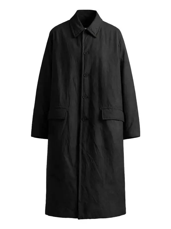 CASEY CASEY Milu Button Flap-pocket Coat - Black