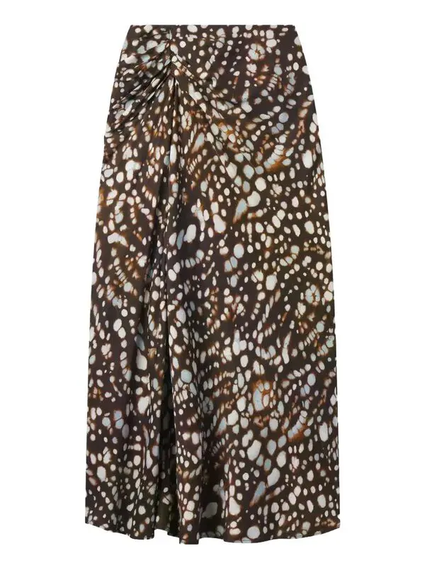 A.L.C. Jean Striped Skirt - Brown