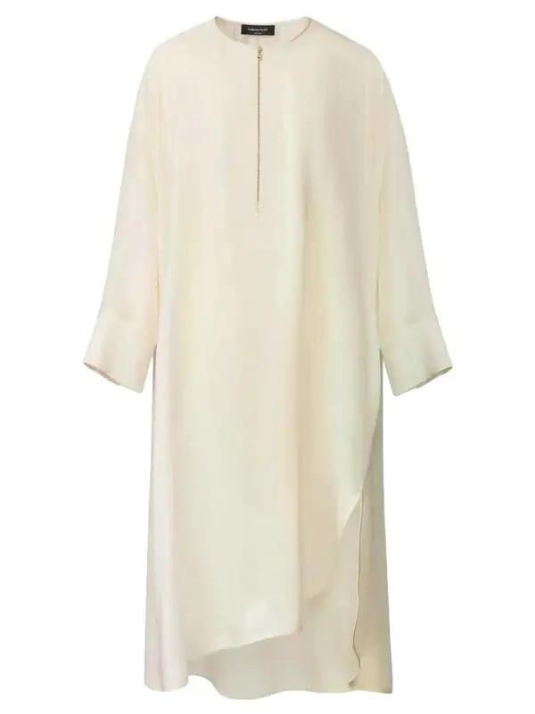 Fabiana Filippi Asymmetric Zip Midi Dress - Neutrals