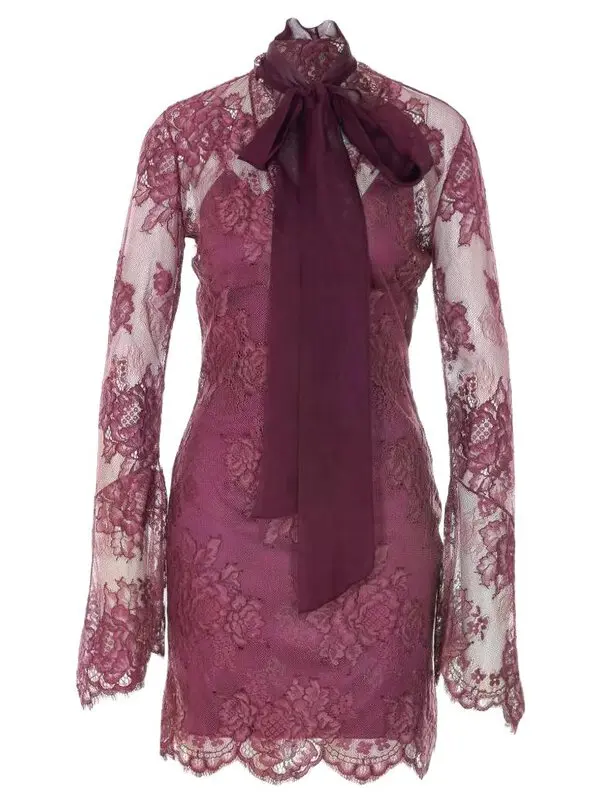 ANIYE BY Mini Dress With Scarf Detail - Red