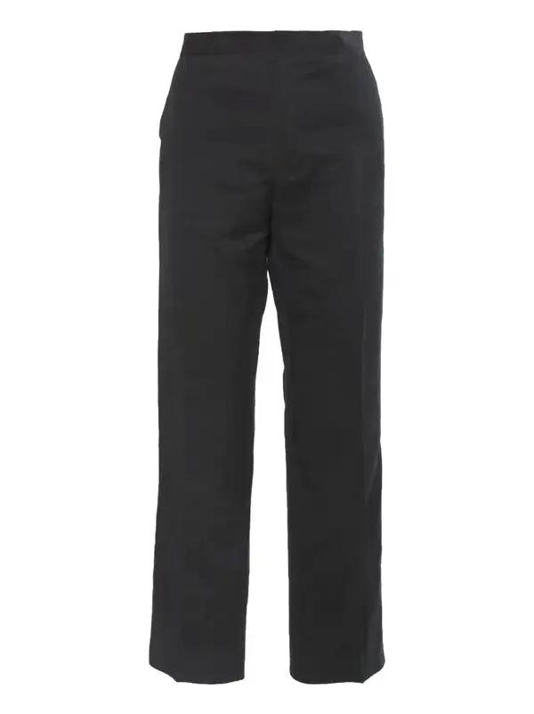 Aspesi Straight-cut Cotton Trousers - Black