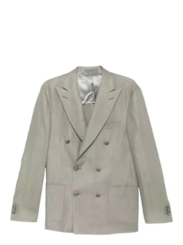 Corneliani Academy Light Double-breasted Patch-pocket Jacket - Grey