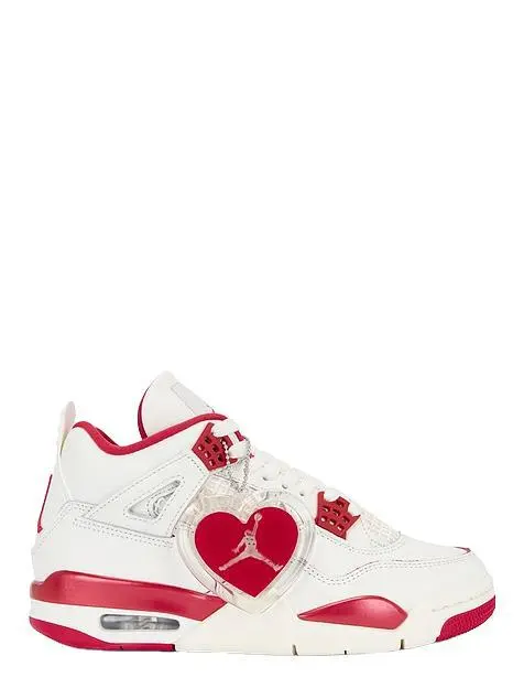 JORDAN 4 Retro Sneaker - Pale Ivory  Sierra Red & Tough Red
