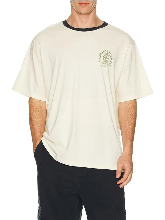 KAPPY DESIGN Sundance Ringer Half Tee - Cream