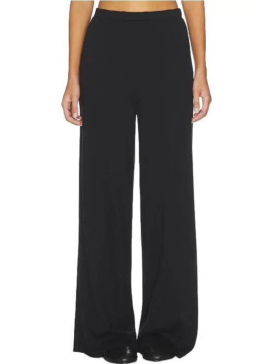 Enza Costa Supima Cotton Soft Everywhere Pant - Black