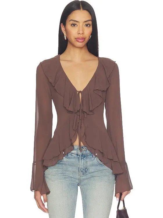 MORE TO COME Alisia Top - Brown