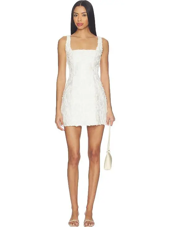 LOVERS AND FRIENDS Lacy Mini Dress - White