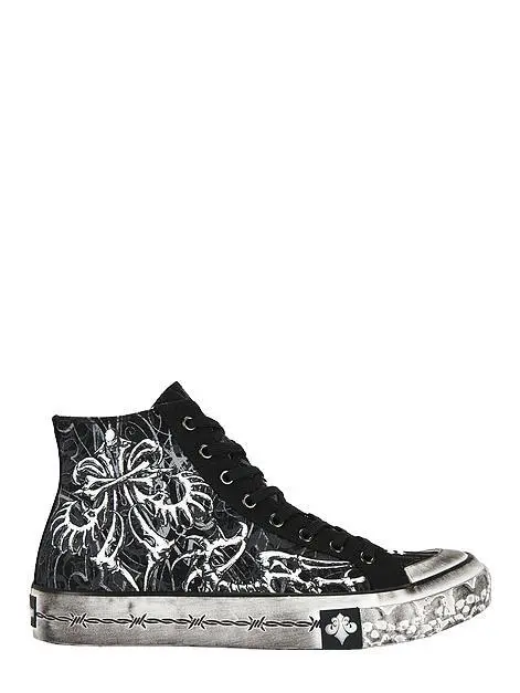 AFFLICTION Skeleton High Top Sneaker - Black