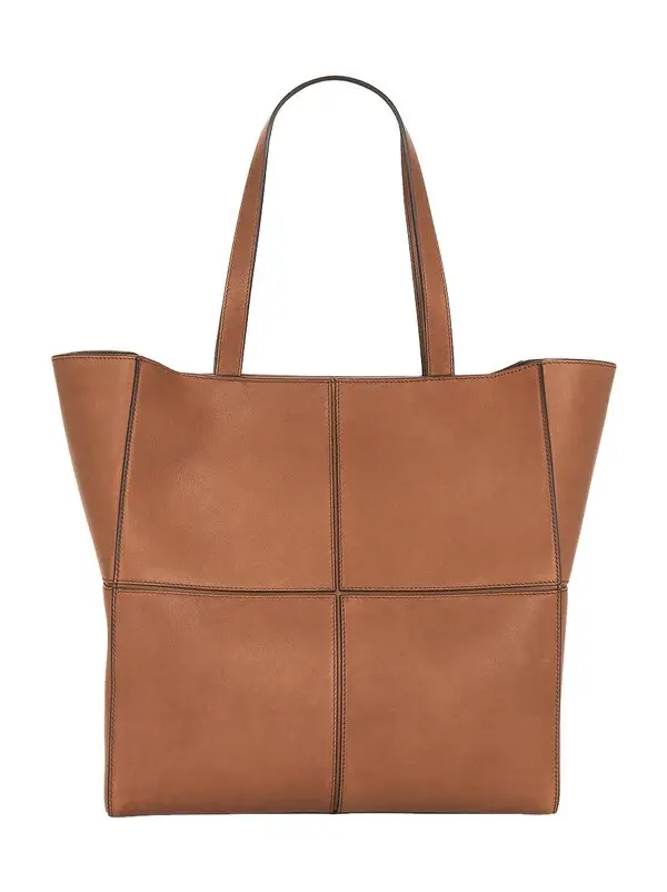 Saint Laurent Carre 4 Small Tote Bag - Toasted Brown