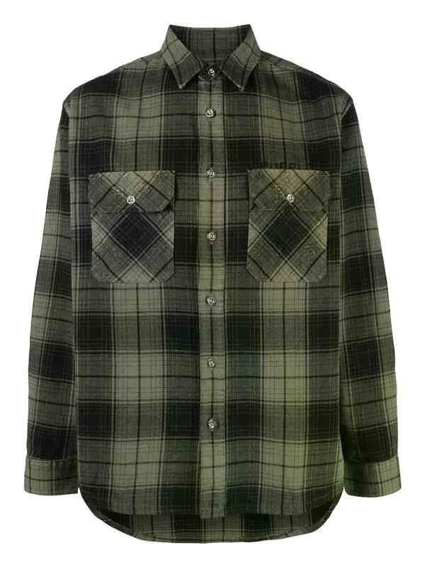 PURPLE BRAND Flannel Long-sleeve Shirt - Green