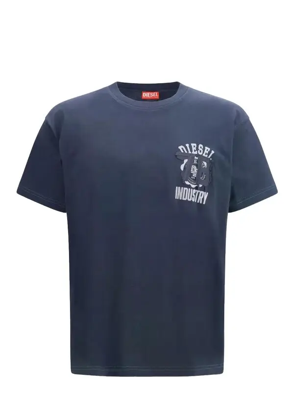 DIESEL® Appliqué T-norm-v14 Appliqué T-shirt - Blue
