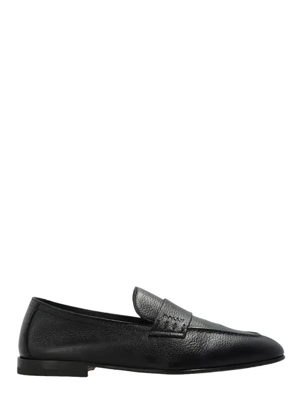 Bally Grainy Leather Loafers - Black