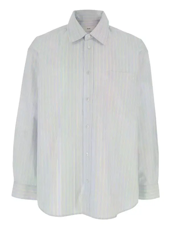 DUNST Stripe Pocket Shirt - Blue