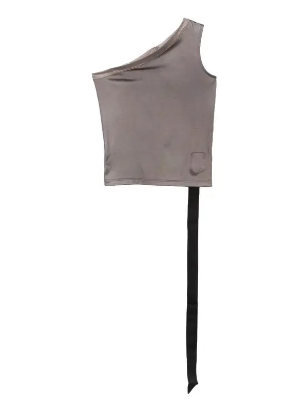Rick Owens One-shoulder Ribbon Top - Grey