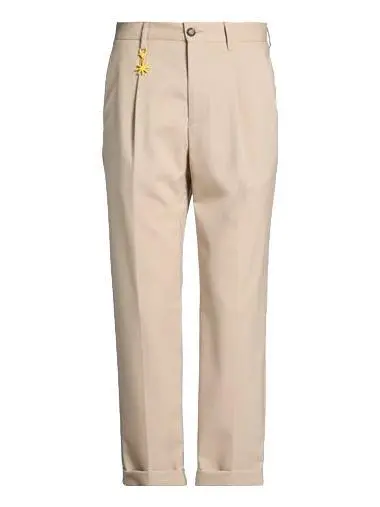 MANUEL RITZ Tapered Wool Blend Trousers - Beige