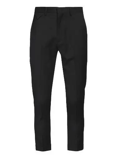 LOW BRAND Tapered Virgin Wool Pants - Black