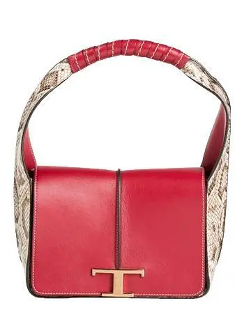 TOD'S Handbag In Leather And Textile Fibers - Red