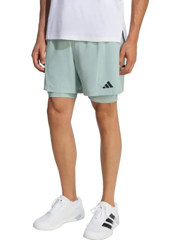 Adidas D4t Workout 2-in-1 Shorts - Wonder Sage