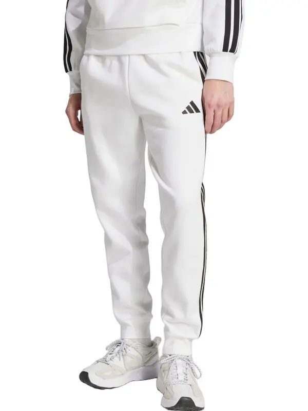 Adidas Essentials 3-stripes Fleece Pants - White / Black