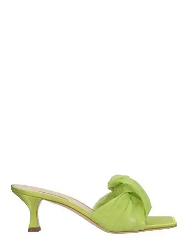 Casadei Organza Slide Sandals - Green