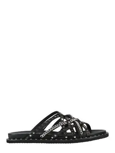 CULT Leather Sandals With Appliqués And Studs - Black