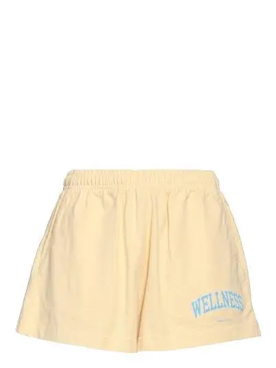 SPORTY & RICH Cotton Athletic Shorts - Yellow