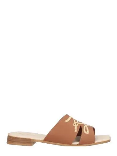 Karl Lagerfeld Petalo Leather Sandals - Brown