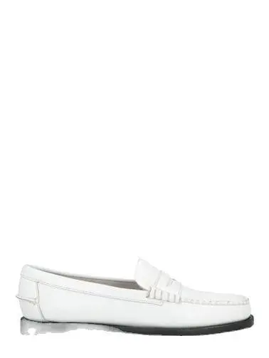 SEBAGO Glossed Leather Penny Loafers - White