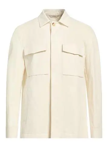 PAOLONI Shirt Ivory Size Cotton, Linen - White