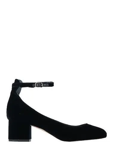 Sandro Pumps In Velvet With Ankle Strap - Blue
