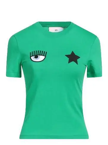 CHIARA FERRAGNI Printed Cotton T-shirt - Green