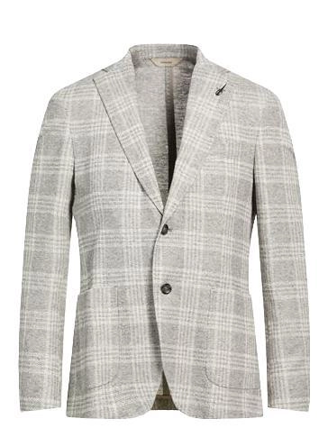 PAOLONI Blazer Size Linen, Cotton, Polyester - Light Grey