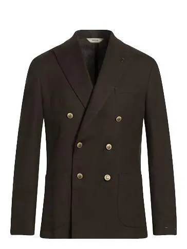 PAOLONI Double-breasted Blazer - Brown