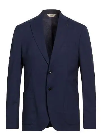 PAOLONI Blazer Size Wool, Elastane - Navy