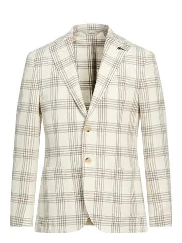 PAOLONI Blazer Size Cotton, Linen, Virgin Wool - Ivory