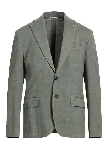MANUEL RITZ Blazer Size Virgin Wool, Viscose, Cotton, Elastane - Sage Green