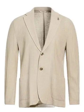 PAOLONI Blazer Size Cotton, Linen, Polyamide - Beige