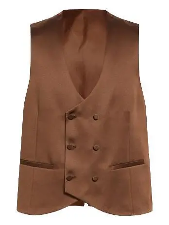 MANUEL RITZ Tailored Vest - Brown