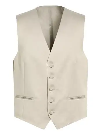 MANUEL RITZ Tailored Vest Size Polyester - Light Grey