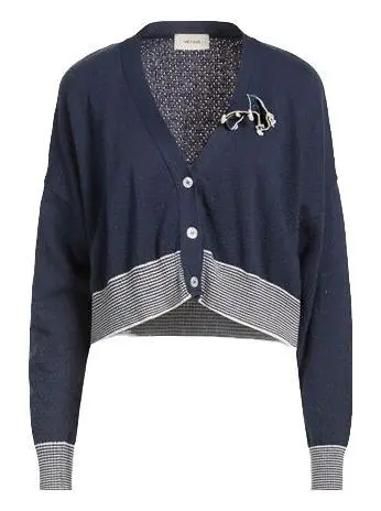 VICOLO Intarsia-knit Cardigan - Navy