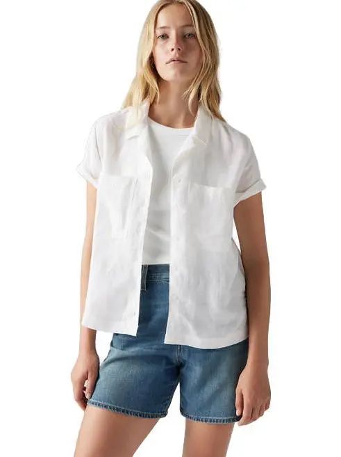 LEVI'S Sonny Linen Blend Camp Shirt - Bright White