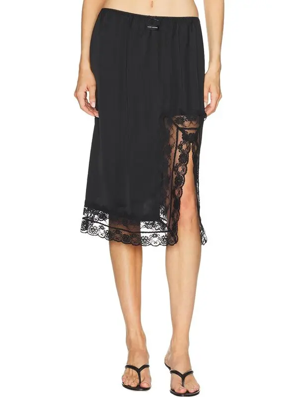 Marc Jacobs Satin Slip Skirt - Black