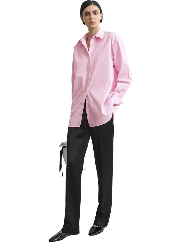 TOTEME Classic Tumbled Striped Shirt - Pink