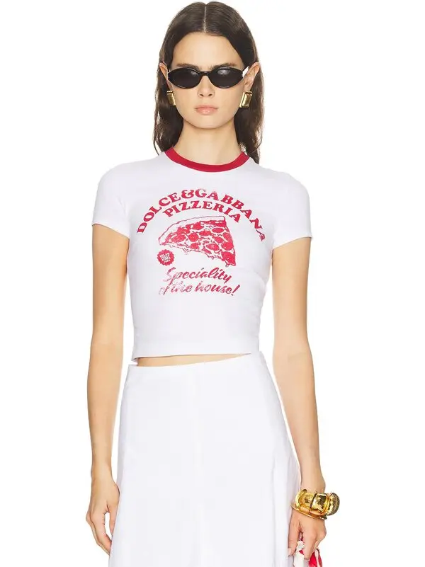 Dolce & Gabbana Short Sleeve Top - Optical White