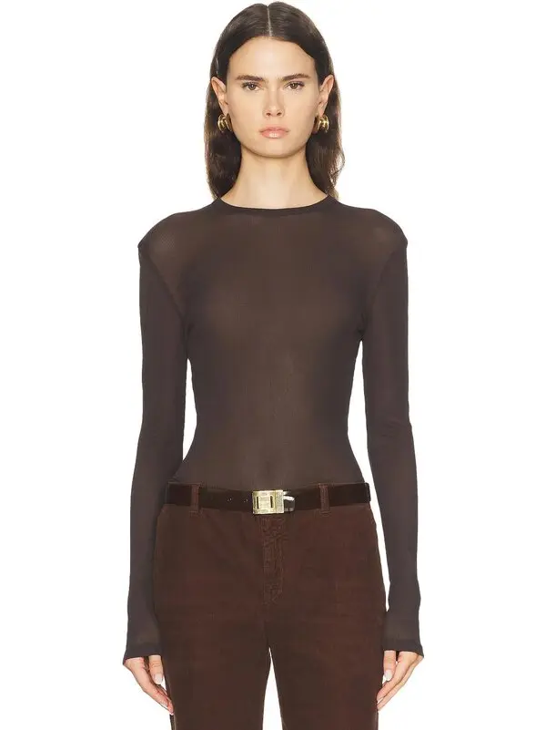Acne Studios Ermana Top - Dark Brown