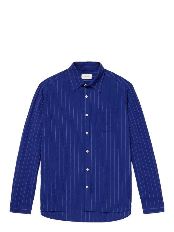 Oliver Peoples Atlanta Cotton-corduroy Shirt - Blue