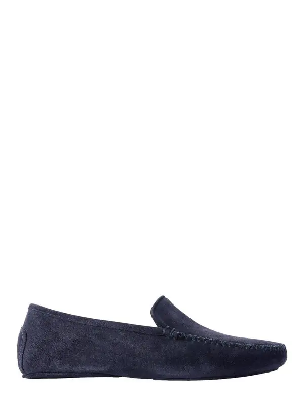 Thom Sweeney Suede Slippers - Blue