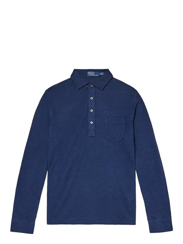 Polo Ralph Lauren Linen Polo Shirt - Blue