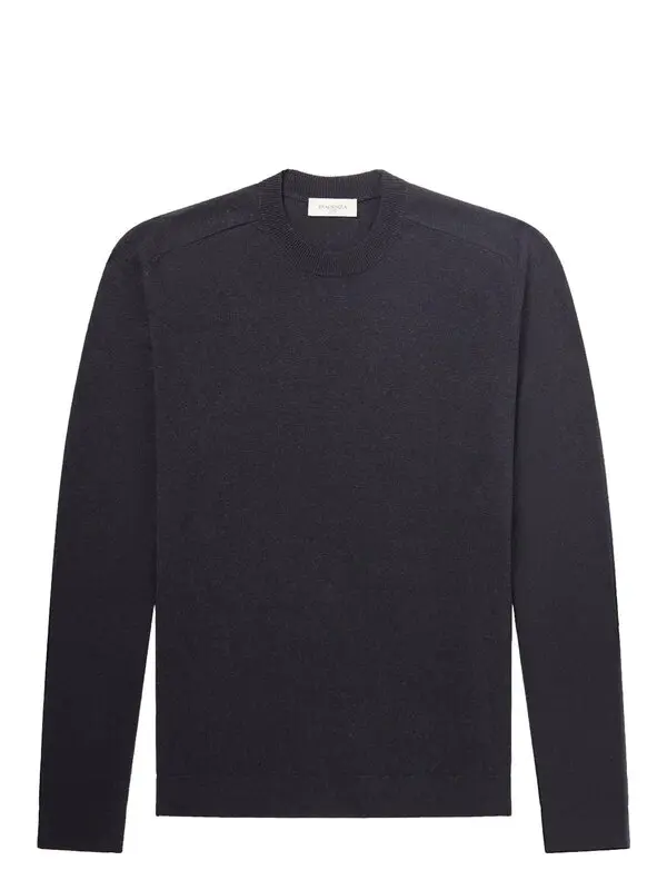 PIACENZA CASHMERE 1733 Cashmere And Linen-blend Sweater - Black