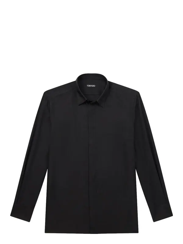 TOM FORD Twill Shirt - Black